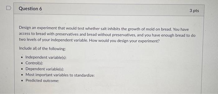 Design an experiment that would test whether salt | Chegg.com Design an experiment that would test whether salt | Chegg.com