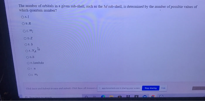 Solved The number of orbitals in a given sub-shell, such as | Chegg.com