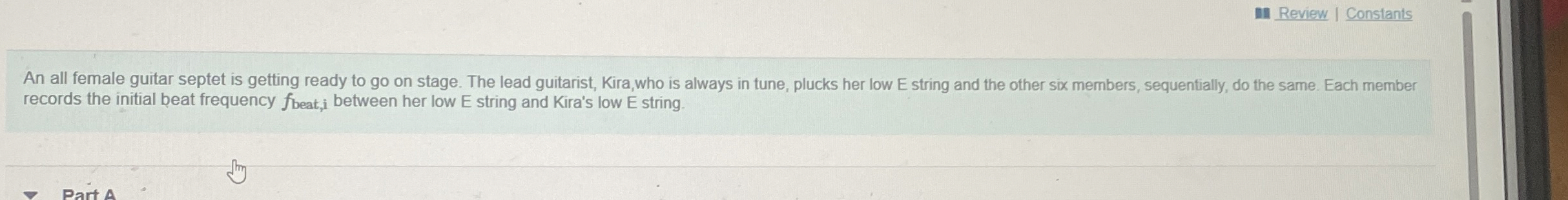 Solved ReviewConstantsAn all female guitar septet is getting | Chegg.com