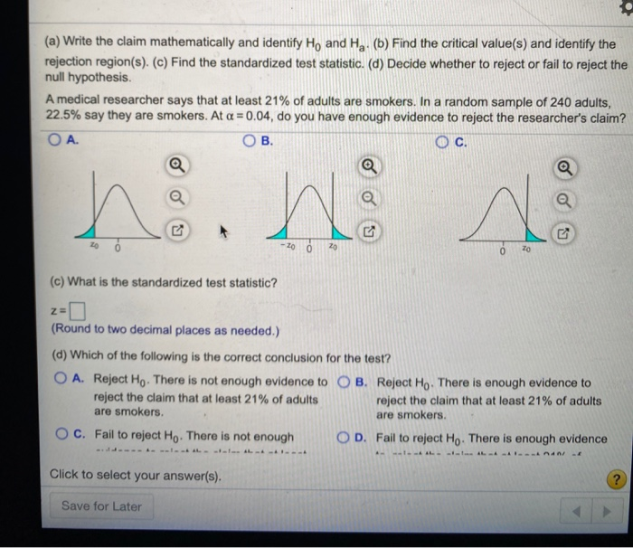 Solved (a) Write the claim mathematically and identify Ho | Chegg.com