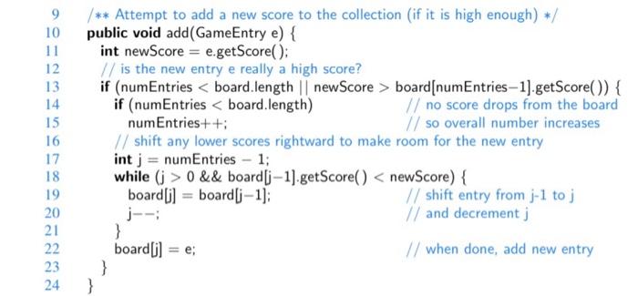 Solved 3.1.1 Storing Game Entries in an Array The first | Chegg.com