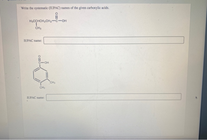Solved Write the systematic (IUPAC) names of the given | Chegg.com