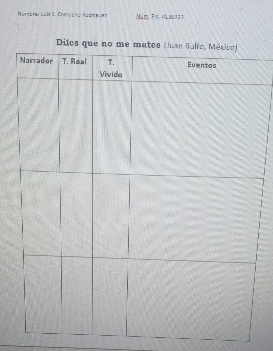 Diles que no me mates (Juan Rulfo. Méxirn) | Chegg.com