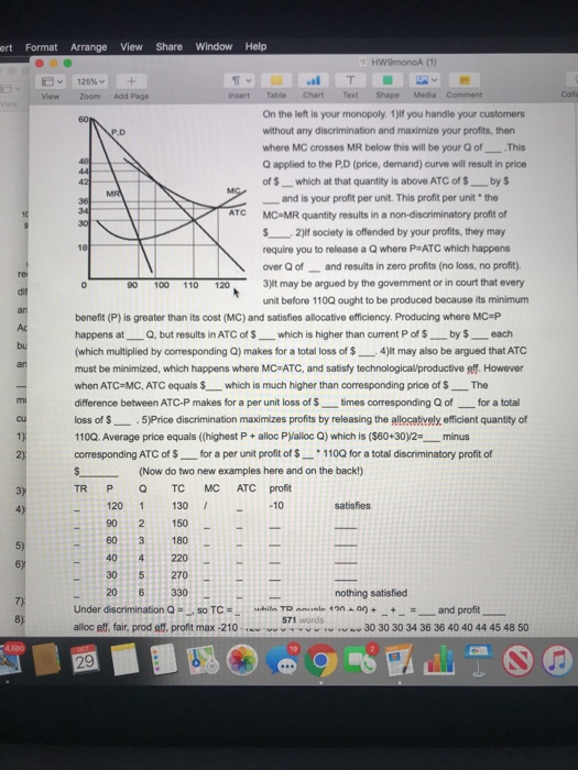 Solved ert Format Arrange View Share Window Help HW9monoA | Chegg.com