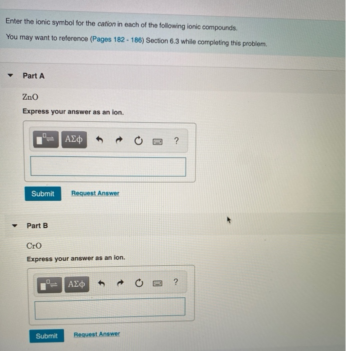 Solved Enter the ionic symbol for the cation in each of the | Chegg.com