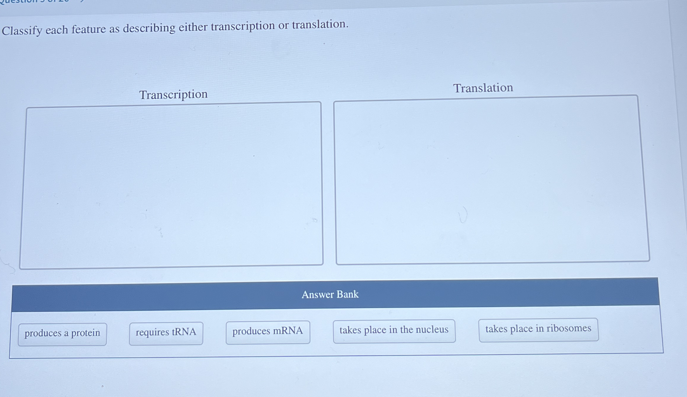 Solved Classify each feature as describing either | Chegg.com