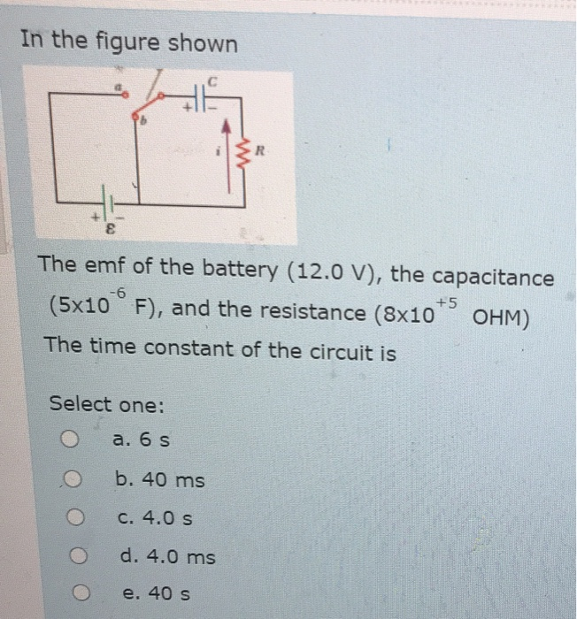 Solved In the figure shown R & The emf of the battery (12.0 | Chegg.com