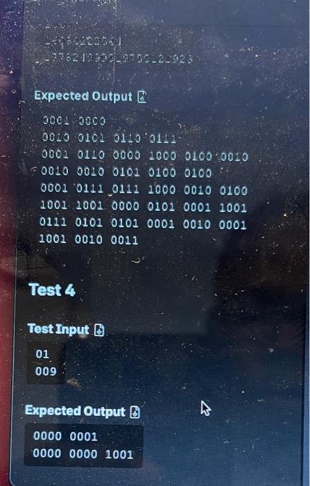 Solved Binary Coded Decimal Encoding Programming