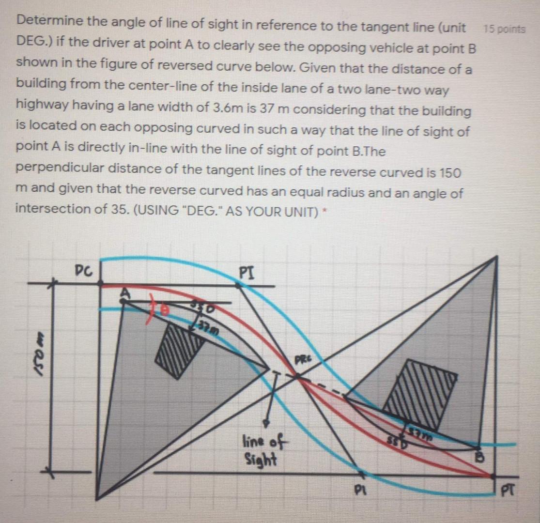Solved Determine the angle of line of sight in reference to | Chegg.com