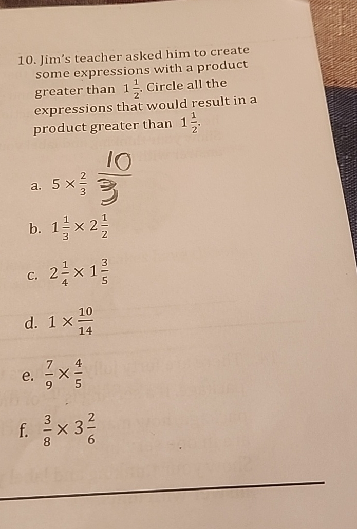 Solved Jim's teacher asked him to create some expressions | Chegg.com