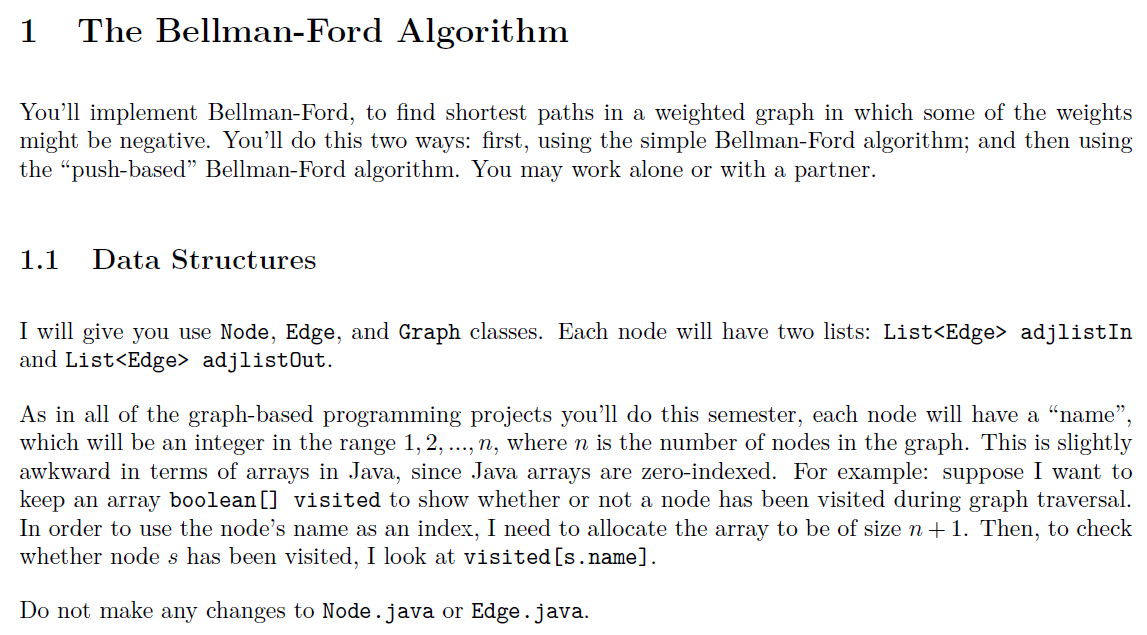 Solved Computer Scienceeee1 ﻿The Bellman-Ford | Chegg.com