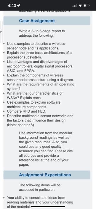 Solved Case Assignment Write a 3- to 5-page report to | Chegg.com