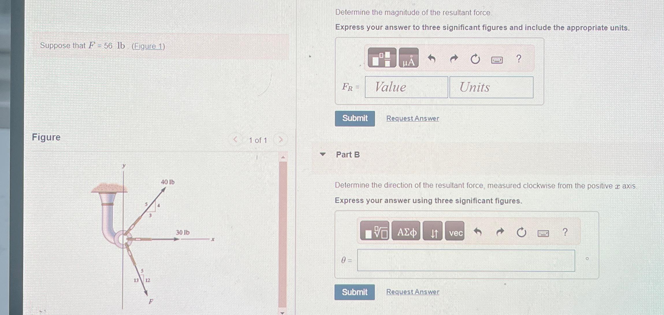 Solved Determine the magnitude of the resultant | Chegg.com