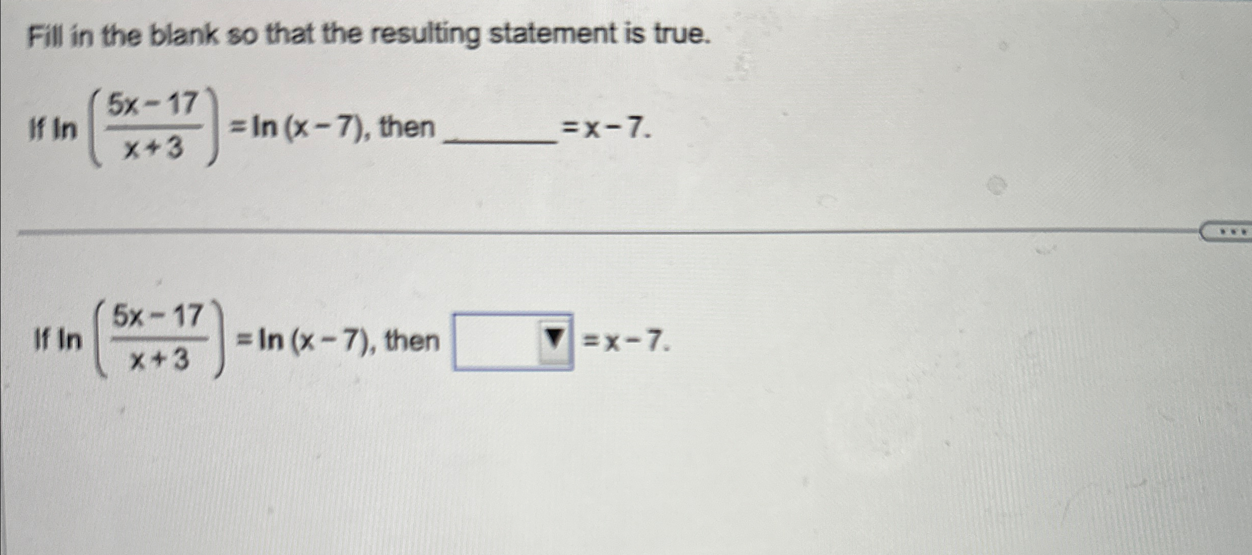 Solved Fill in the blank so that the resulting statement is | Chegg.com