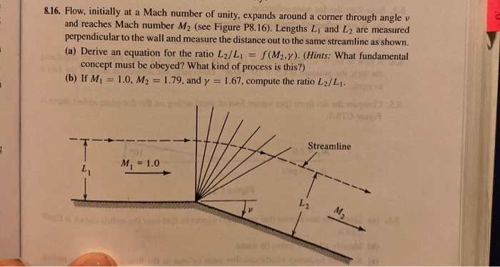 Solved 8.16. Flow, initially at a Mach number of unity, | Chegg.com