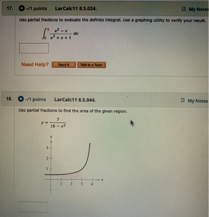 Solved -/1 points 17. LarCalc11 8.5.024. B My Notes Use | Chegg.com Solved -/1 points 17. LarCalc11 8.5.024. B My Notes Use | Chegg.com