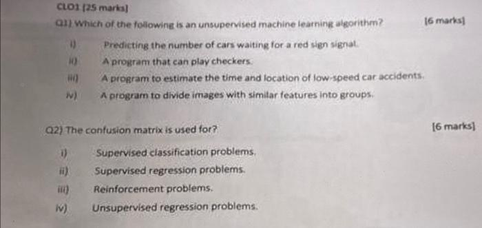 Solved Cl01 [25 marka] Qul Which of the folowine is an | Chegg.com