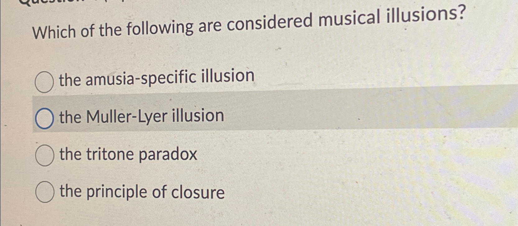 Solved Which of the following are considered musical | Chegg.com