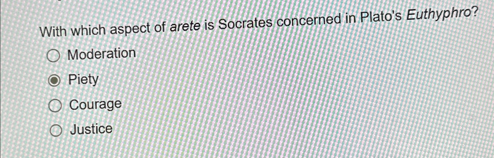 Solved With which aspect of arete is Socrates concerned in | Chegg.com