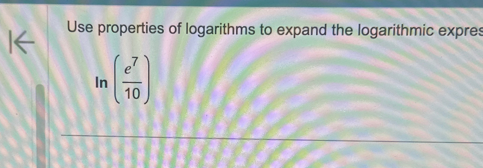 Solved Use properties of logarithms to expand the | Chegg.com