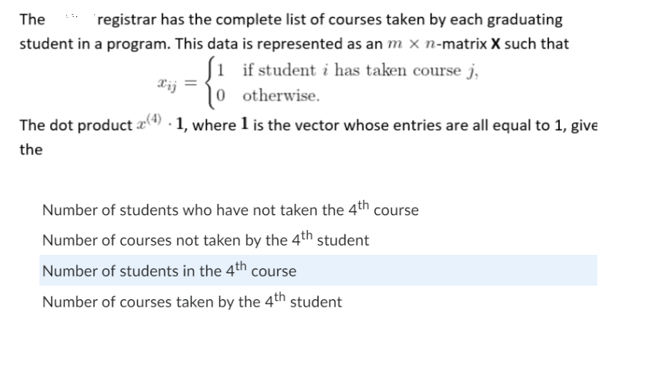 Solved Please select from below given options. The registrar | Chegg.com
