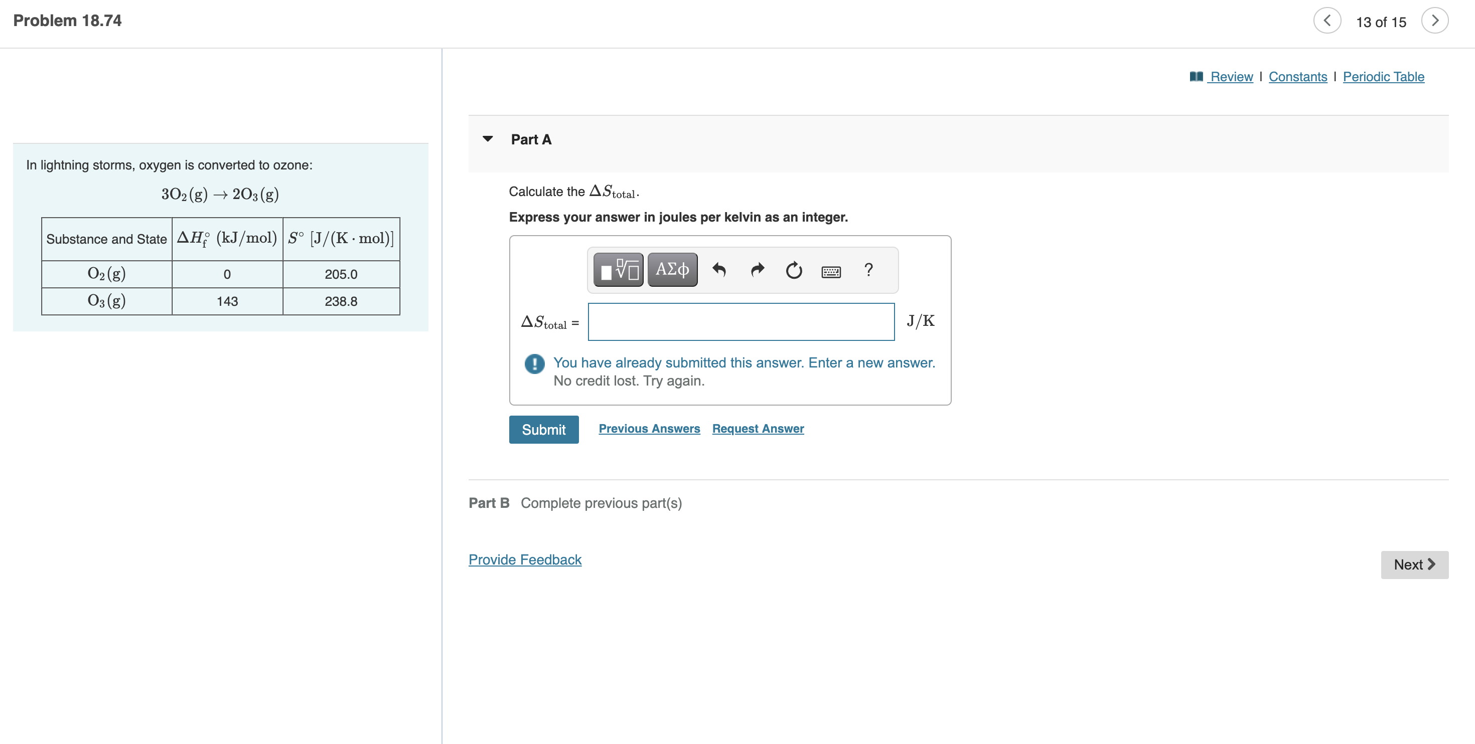 Solved In lightning storms, oxygen is converted to | Chegg.com