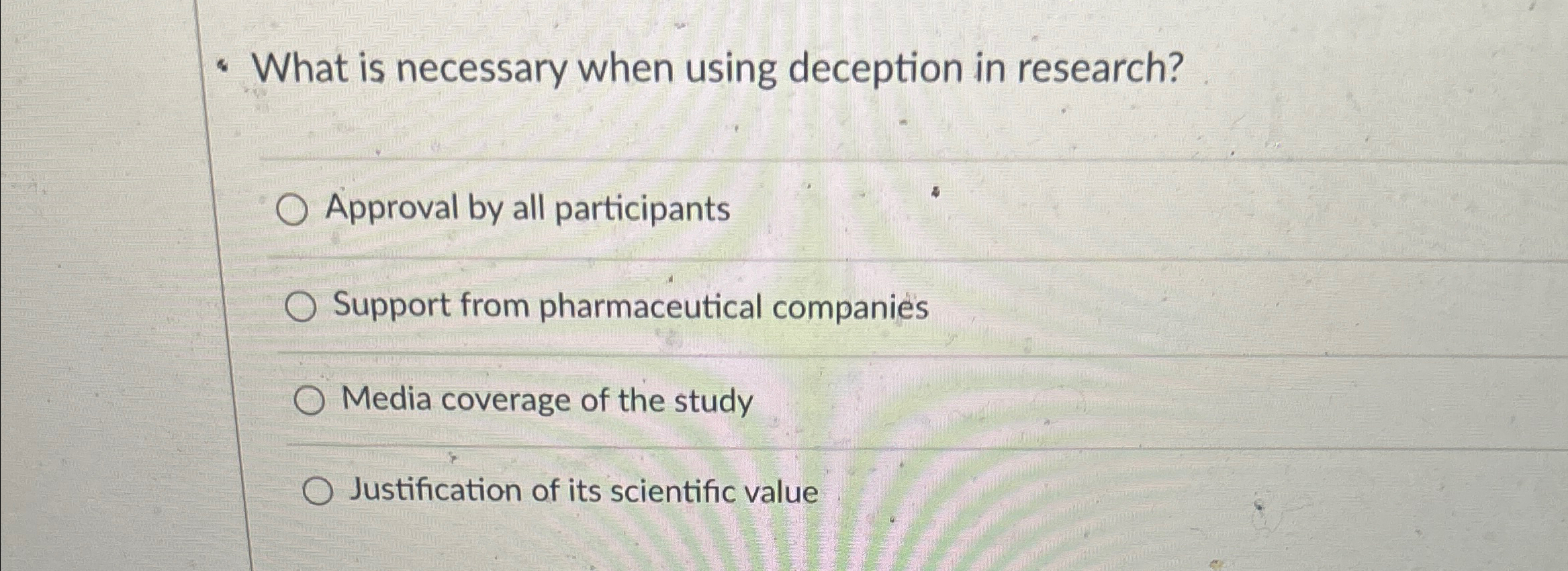Solved What is necessary when using deception in | Chegg.com