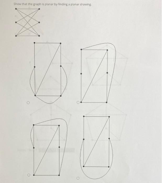 Solved Show that the graph is planar by finding a planar | Chegg.com