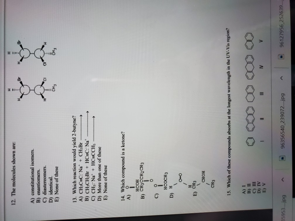 Solved 6. The least stable conformation of butane is: A) I | Chegg.com