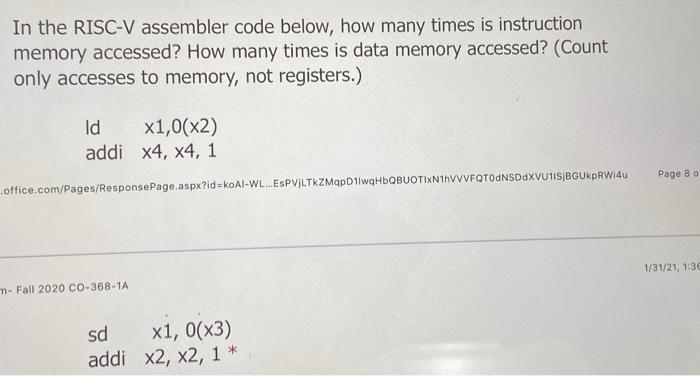 Solved In the RISC-V assembler code below, how many times is | Chegg.com