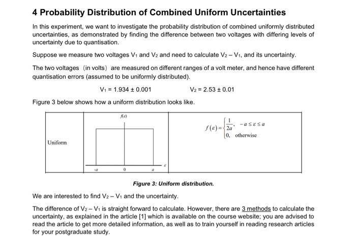 4 Probability Distribution of Combined Uniform | Chegg.com