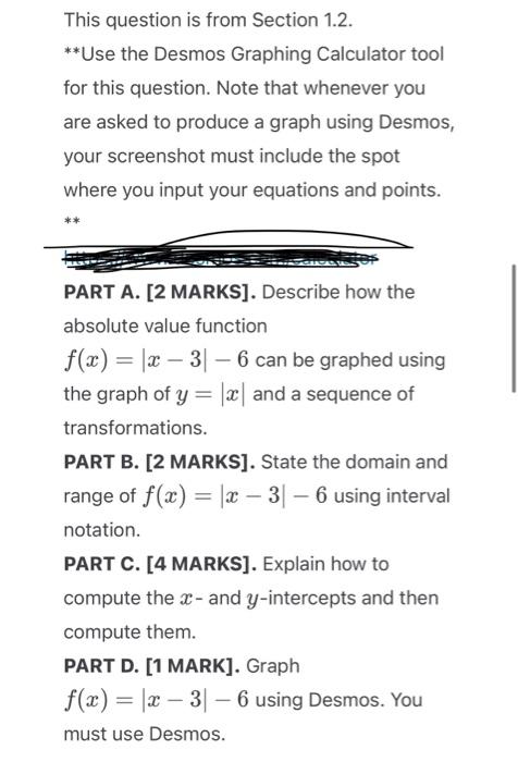 Solved This question is from Section 1.2. ** Use the Desmos | Chegg.com