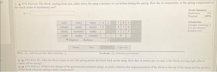 Solved (11\%) Problem 5: A block of mass 3.7 kg is sitting | Chegg.com Solved (11\%) Problem 5: A block of mass 3.7 kg is sitting | Chegg.com