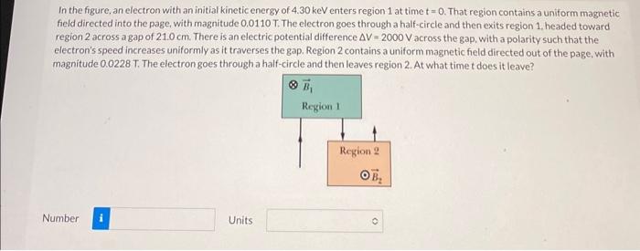 Solved In the figure, an electron with an initial kinetic | Chegg.com