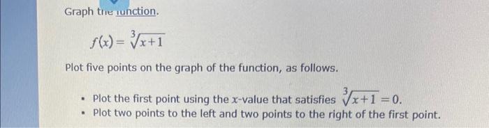 Solved Graph the iunction. f(x)=3x+1 Plot five points on the | Chegg.com