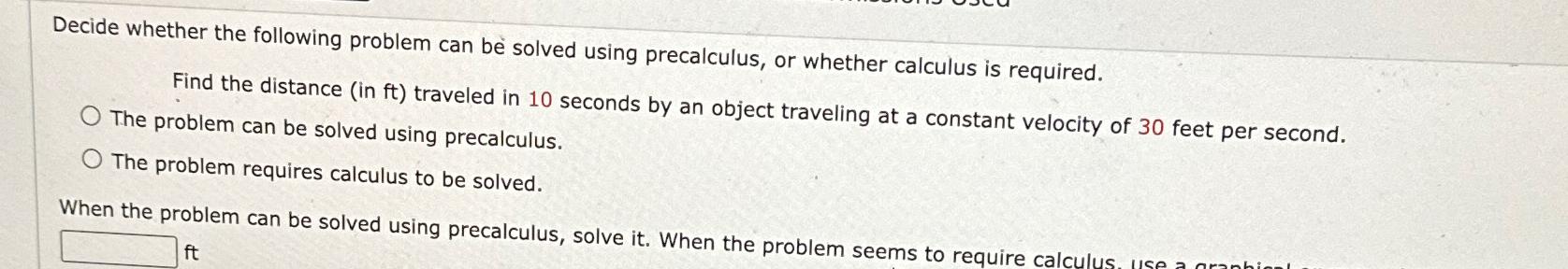 Solved Decide whether the following problem can be solved | Chegg.com
