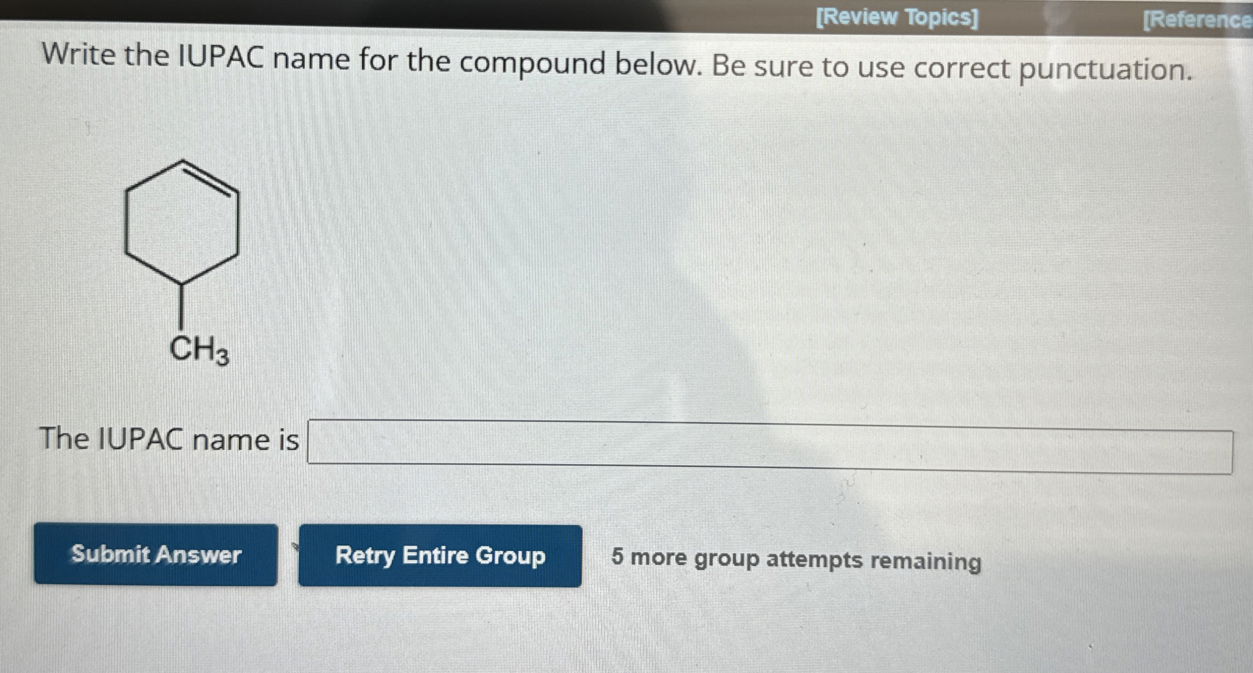 Solved Write the IUPAC name for the compound below. Be sure | Chegg.com
