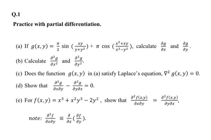 Solved Practice with partial differentiation. (a) If | Chegg.com