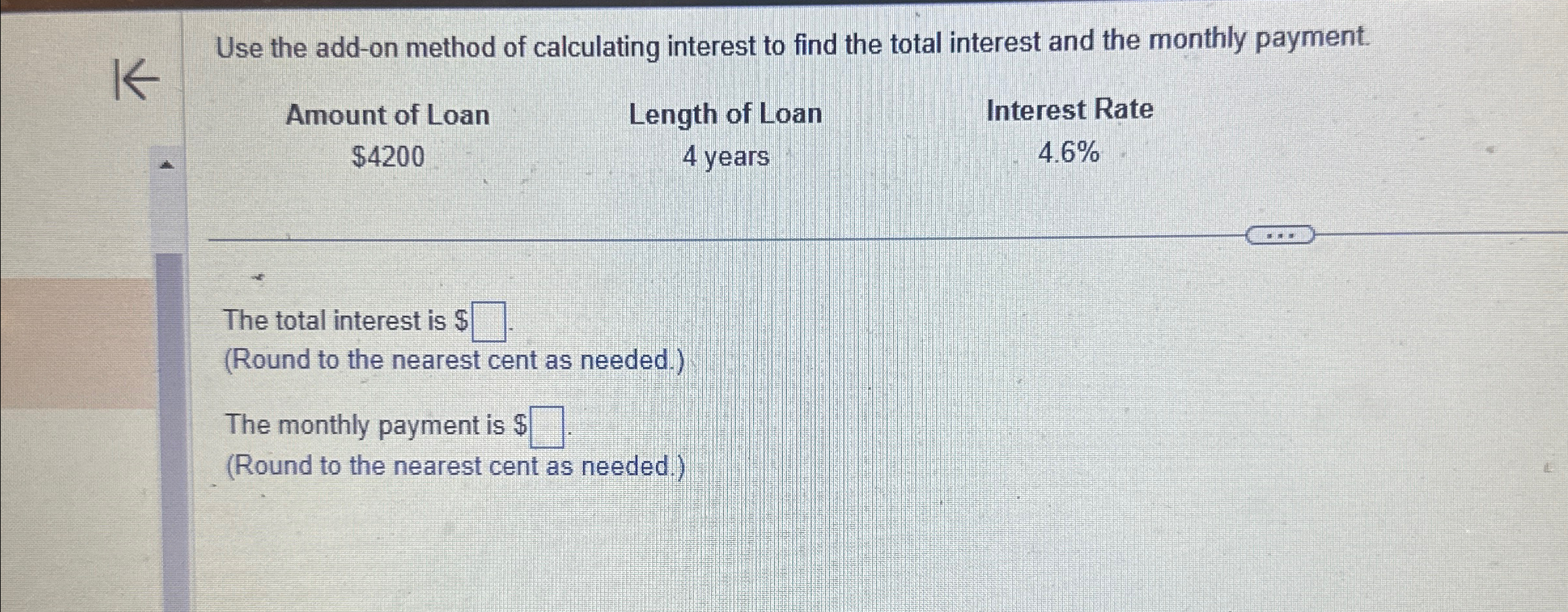 Solved Use the add-on method of calculating interest to find | Chegg.com
