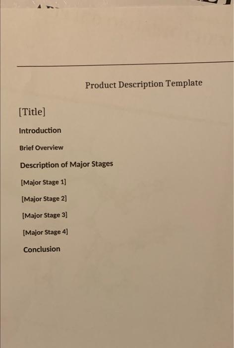 Product Description Template [Title) Introduction | Chegg.com