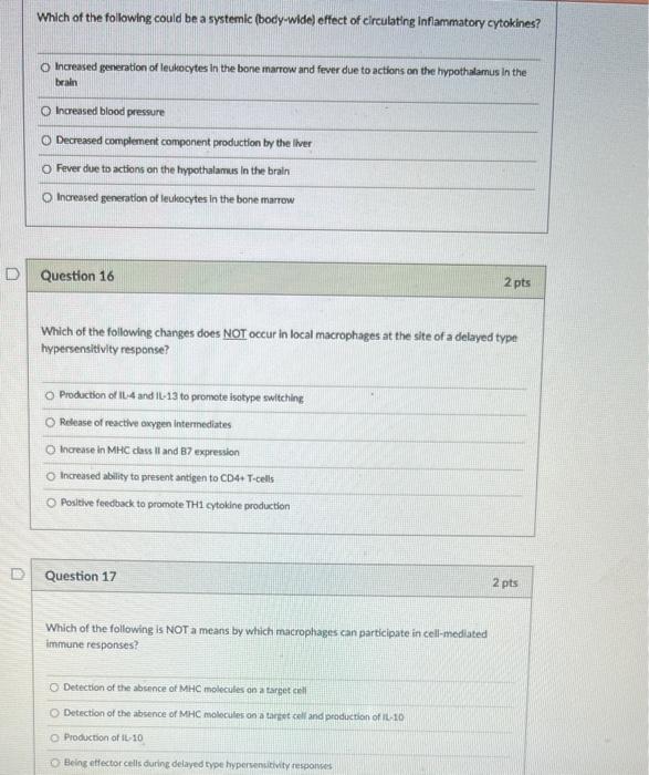 Solved Which of the following could be a systemic | Chegg.com