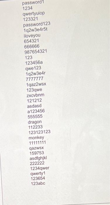Solved ** DO NOT STORE THE PASSWORDS IN A FILE**. Finding | Chegg.com