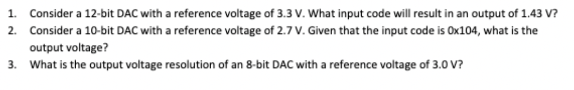 Solved Consider a 12-bit DAC with a reference voltage of | Chegg.com