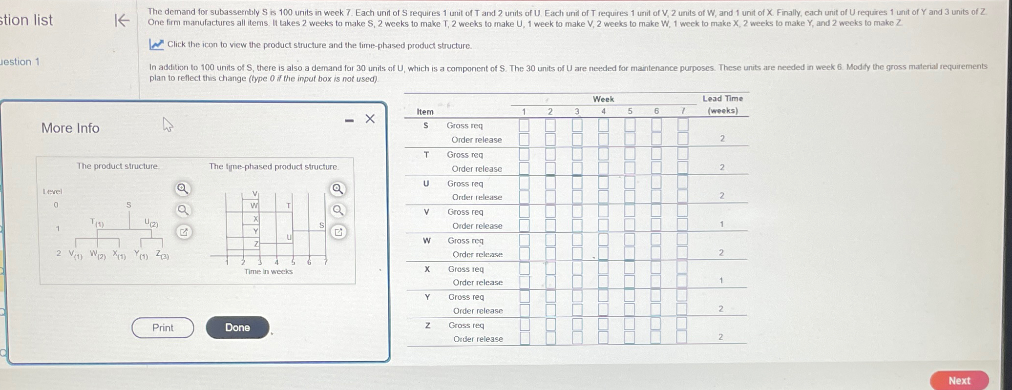 Solved stion listJestion 1Click the icon to view the product | Chegg.com