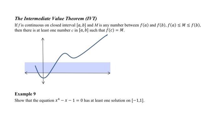 Solved The Intermediate Value Theorem Ivt If F Is