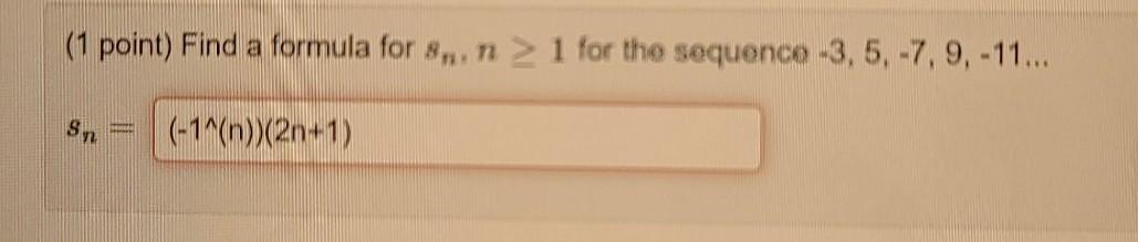 Solved (1 point) 1. Find a recursive definition for the | Chegg.com