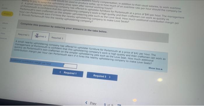Solved Exercise 13-6 (Algo) Managing a Constrained Resource | Chegg.com