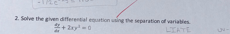 Solved Solve the given differential equation using the | Chegg.com