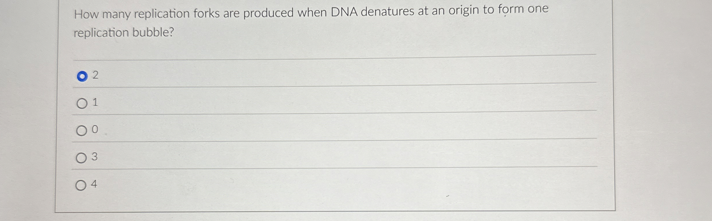 Solved How many replication forks are produced when DNA | Chegg.com