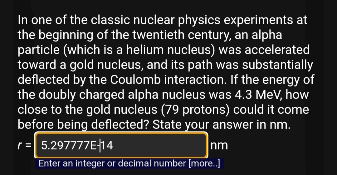 Solved In one of the classic nuclear physics experiments at | Chegg.com